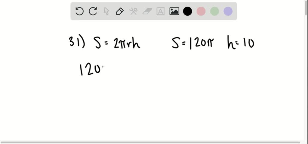 SOLVED:A formula is given along with the values of all but one of the variables. Find the value ...