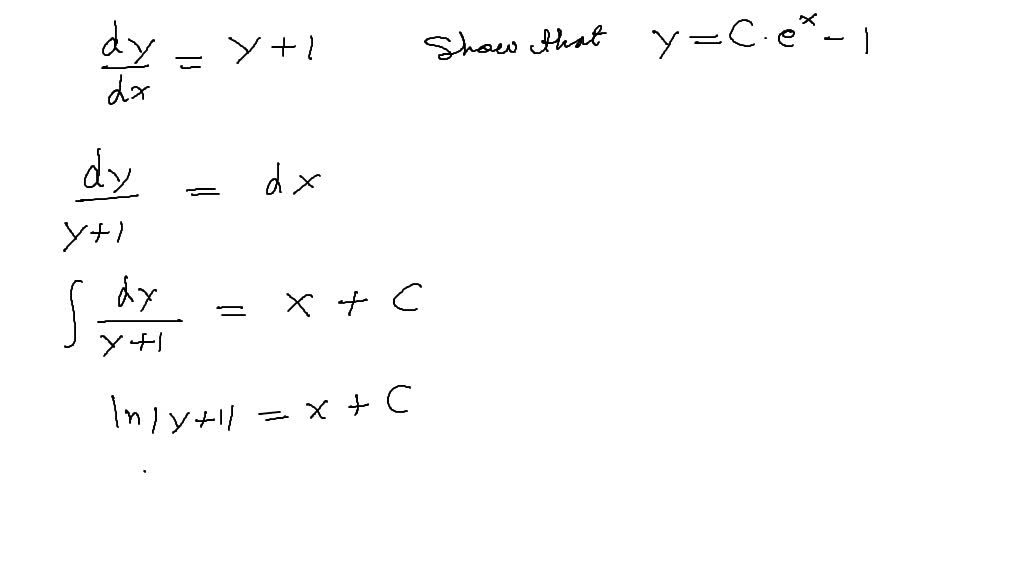 ⏩SOLVED:Refer to the following slope fields: Show that y=C e^x-1 is ... ⏩SOLVED:Refer to the following slope fields: Show that y=C e^x-1 is ...