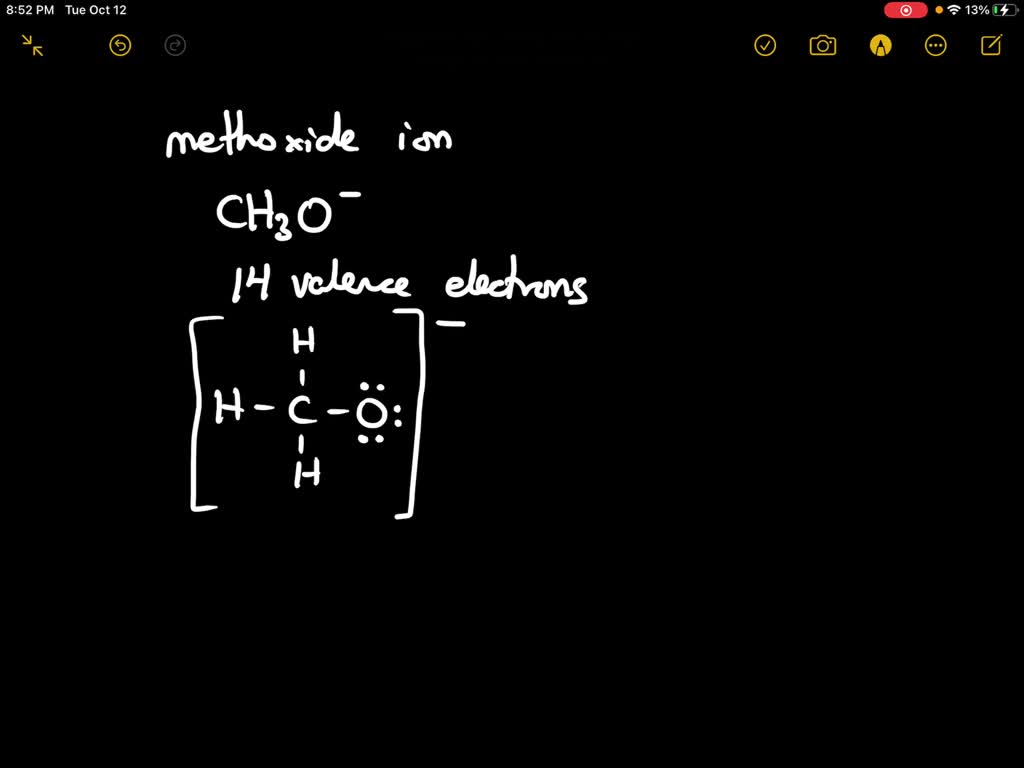 SOLVED:A methoxide ion, CH3 O^-, results when a proton is removed from ...