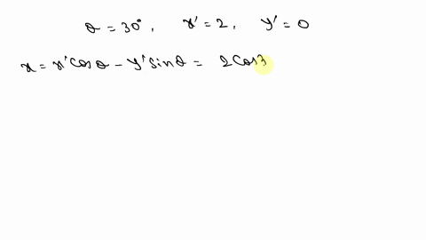 SOLVED:For the given angle of rotation and coordinates of a point in ...