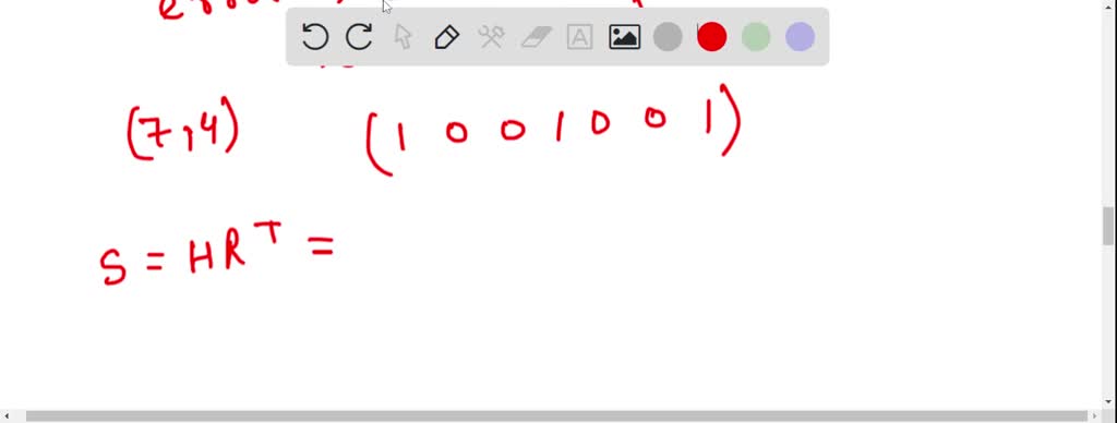 SOLVED:Determine whether the given message is a code word in the Hamming (7,4) code. If it is ...