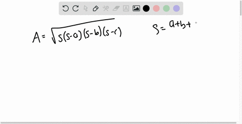SOLVED:Use Heron's formula to find the area of a triangle with sides a ...