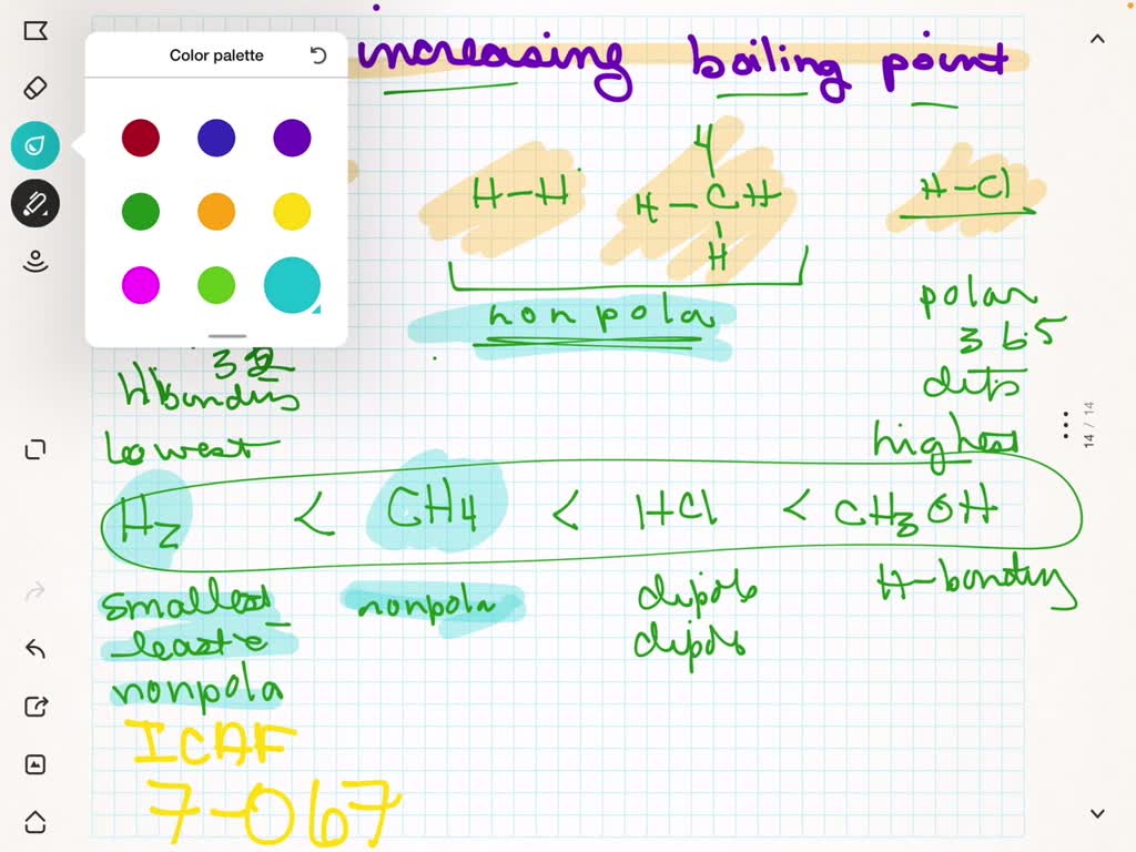 SOLVED:(a) Rank these molecules in order of increasing boiling point: (b) State your reason for ...