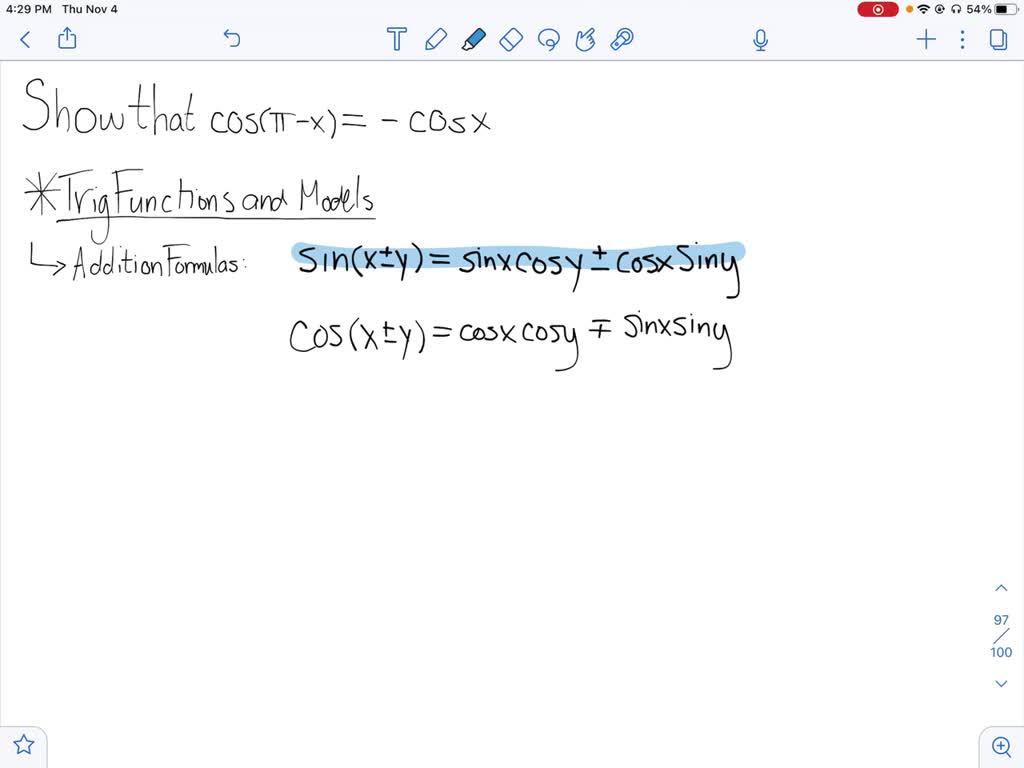 SOLVED:Based on the addition formulas: sin(x+y)=sinx cosy+cosx siny sin ...