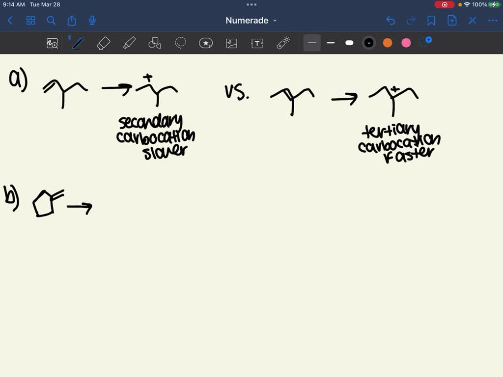 Solved Use The Hammond Postulate To Determine Which Alkene In Each Pair Would Be Expected To