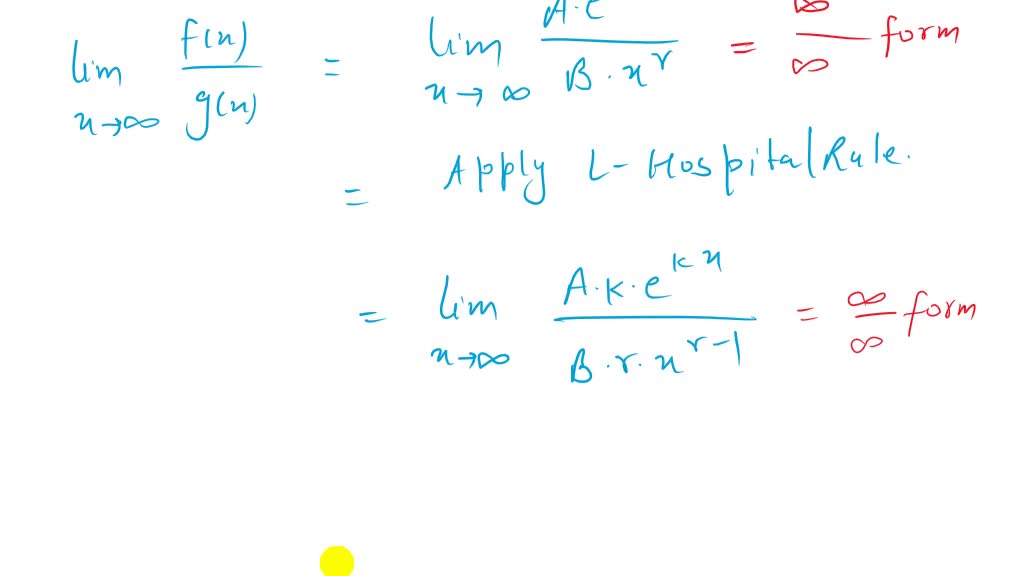 SOLVED:Concern dominance of functions as defined earlier. Use L'Hôpital's rule to prove that ...