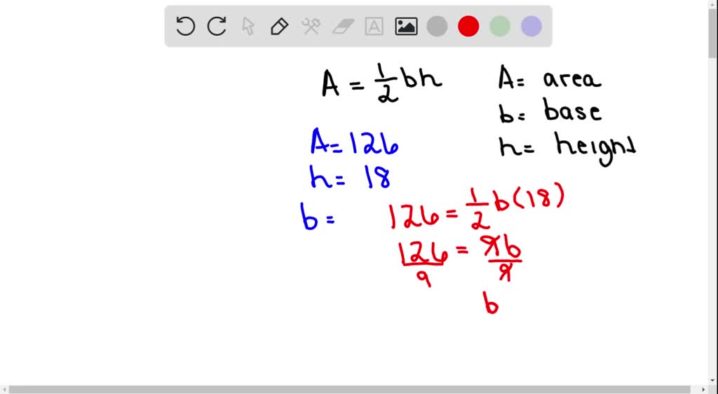 SOLVED:A varies jointly as b and h, and A=81 when b=9 and h=18