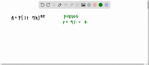SOLVED:Refer to the formulas for compound interest. A=P(1+(r)/(n))^t n ...