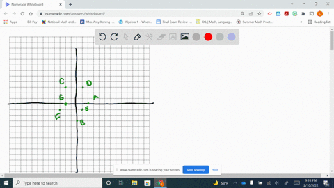 ⏩SOLVED:Find the x - and y -coordinates of each labeled point. See ...