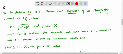 SOLVED:Show that if L, R, C, and E0 are constant, then the amplitude of ...