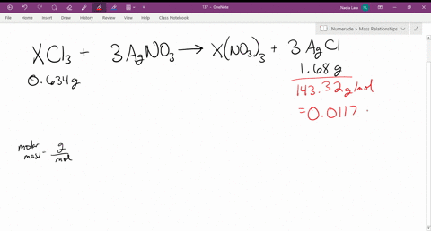 SOLVED:A compound of formula X Cl3 reacts with aqueous AgNO 3 to yield ...