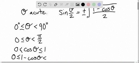 SOLVED:The expression "theta equals two degrees" is angles sum to ∴ ...