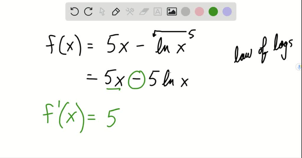 SOLVED:f(x)=ln|5 x|