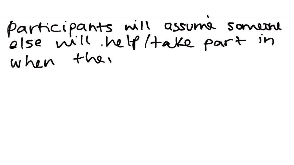SOLVED:Give a brief account of Darley and Latane's experiment on ...