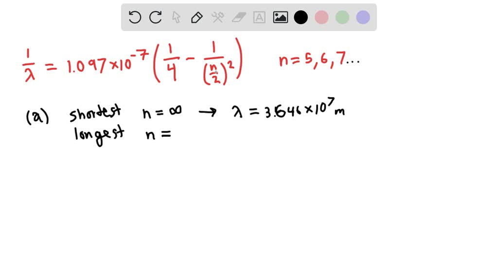 SOLVED:The wavelengths \lambda in the Pickering emission series are ...