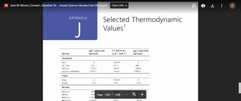 SOLVED:When calculating ΔS^∘ from S^∘ values, it is necessary to look up all substances ...
