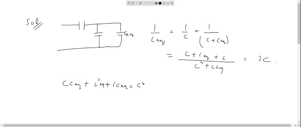 The capacitance of an infinite circuit formed by the repetition of the ...
