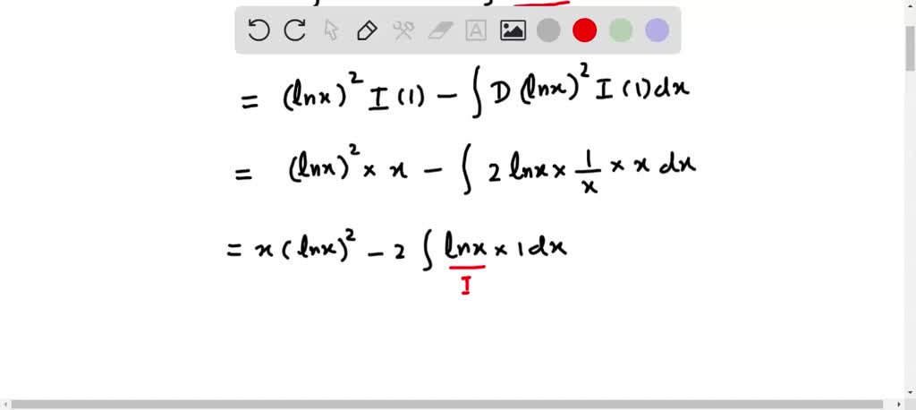 ⏩SOLVED:Use integration by parts to show that ∫(lnx)^2 d x=… | Numerade