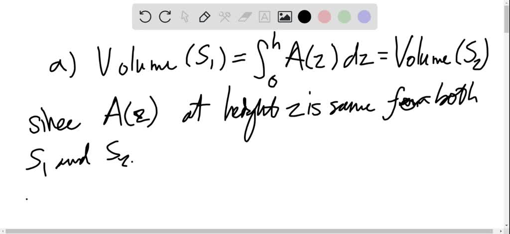 SOLVED:(a) Cavalieri's Principle states that if a family of parallel ...
