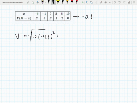 ⏩SOLVED:Calculate the standard deviation of X for each probability… | Numerade