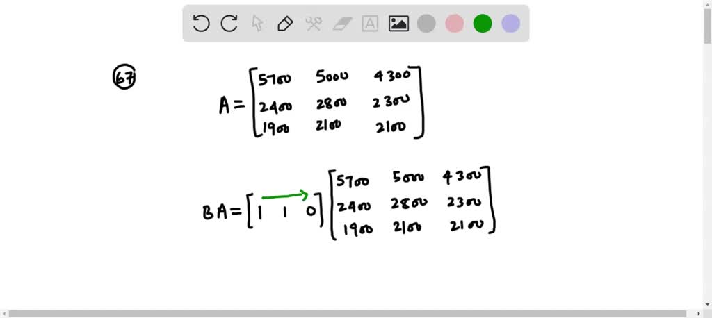 SOLVED:Let A be the 3 ×3 matrix whose entries are the figures in the ...