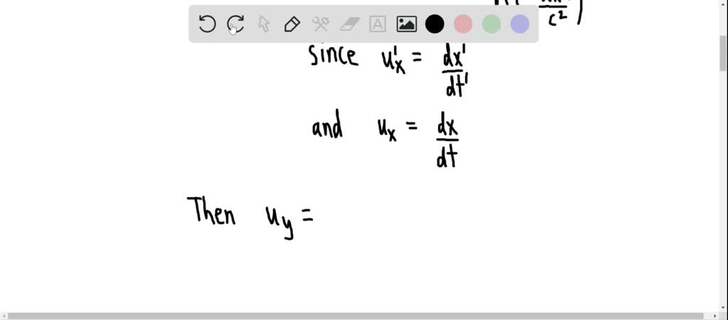 SOLVED:Show that the velocity transformation formulas can be written in ...