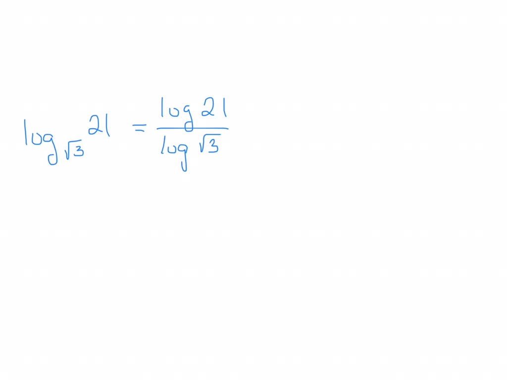 SOLVED:In the following exercises, use the Change-of-Base Formula, rounding to three decimal ...