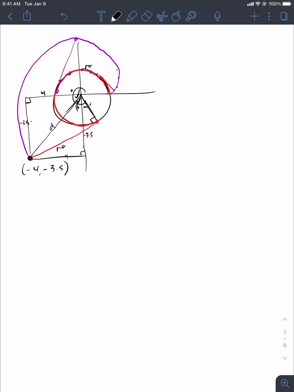 SOLVED:The graph shown is called the involute of a circle. Through what ...