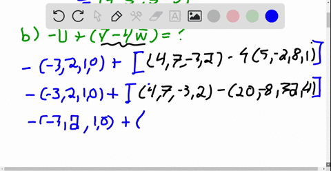Let 𝐮=(-3,1,2), 𝐯=(4,0,-8), and 𝐰=(6,-1,-4) Find the components of (a ...