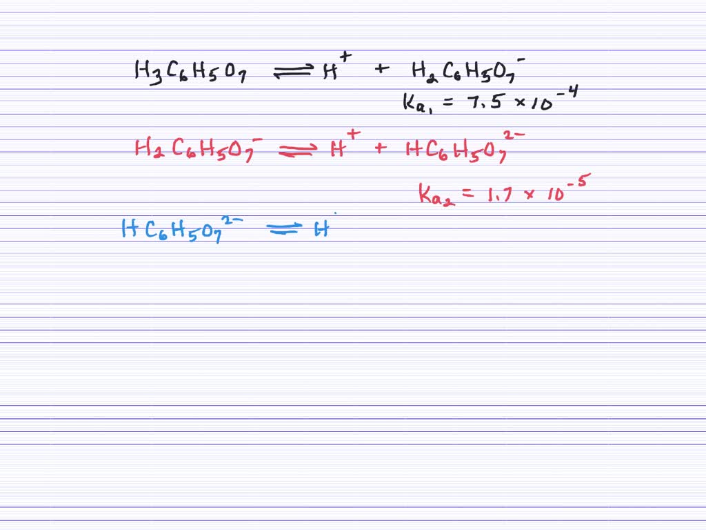 SOLVED:Consider citric acid, H3 C6 H5 O7, added to many soft drinks ...