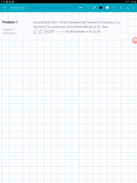 ⏩SOLVED:According to Part 1 of the Fundamental Theorem of Calculus,… | Numerade