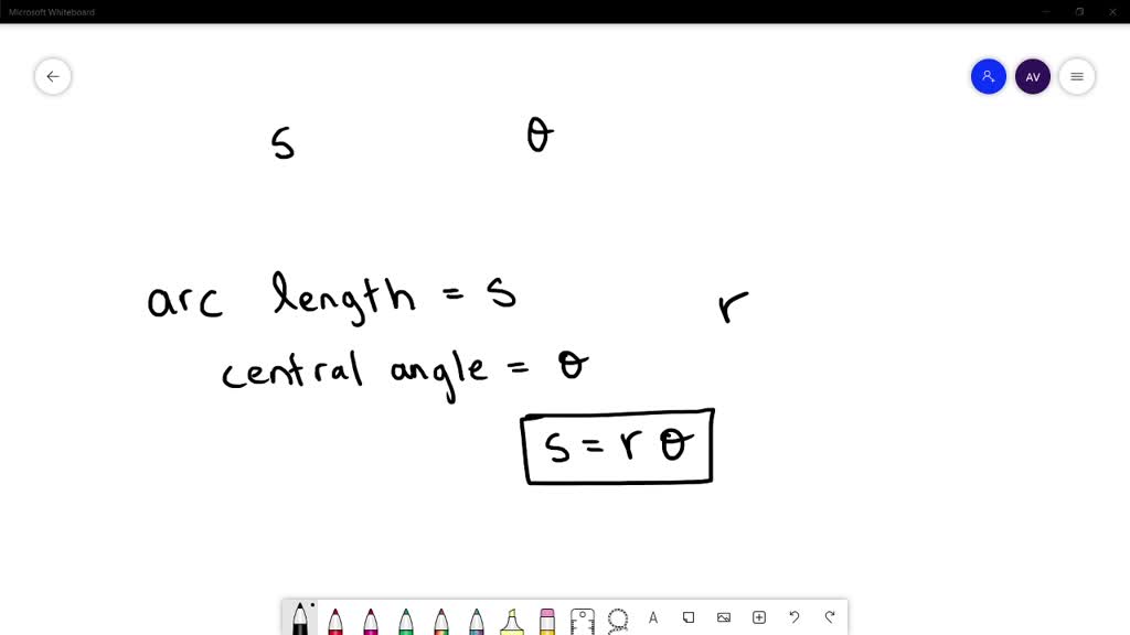 SOLVED:If a circular arc of the given length s subtends the central ...