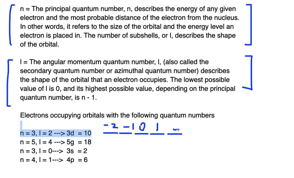How Many Orbitals In An Atom Could Have These Sets Of SolvedLib