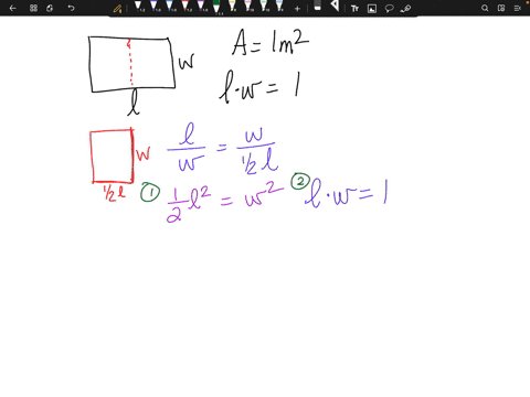 SOLVED:Challenge Problem A rectangular piece of paper with area 1 m^2 ...