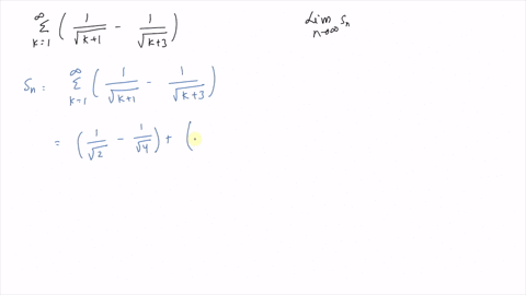 SOLVED:Telescoping series For the following telescoping series, find a ...