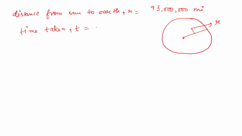 SOLVED: Linear Speed of the Earth. The earth is about 93,000,000 mi ...