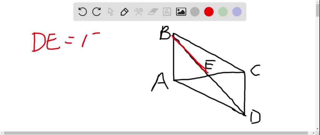 SOLVED:Safety The handrail is made from congruent parallelograms. In A B C D, A B=17.5, D E=18 ...