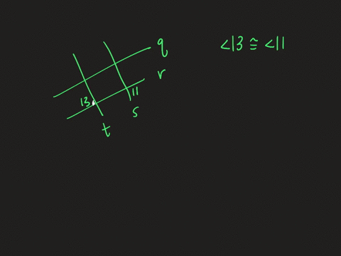 SOLVED:Determine which lines, if any, can be proven parallel using the given information ...
