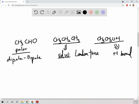 SOLVED:Consider the following three compounds: CH3 CHO, CH3 CH2 CH3 ...