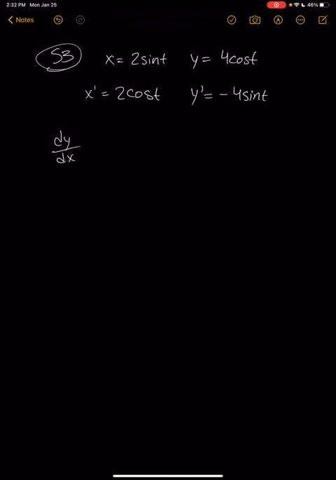 SOLVED:Find all values of t at which the parametric curve has (a) a horizontal tangent line and ...
