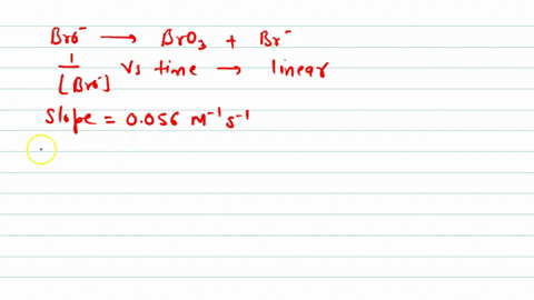 SOLVED:In aqueous solution, hypobromite ion (BrO^-), reacts to produce ...