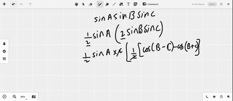 SOLVED:Write sinA sinB sinC as a sum or difference of sines and cosines.
