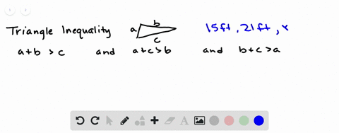 SOLVED:The lengths of two sides of a triangle are given. Find the possible lengths of the third ...