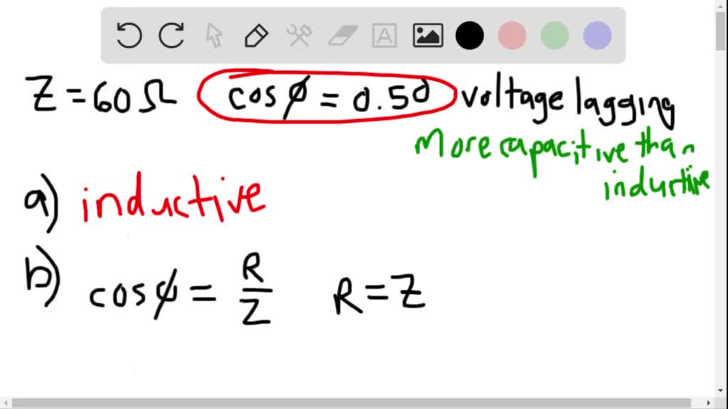 SOLVED:An RLC series circuit has an impedance of 60 Ωand a power factor ...