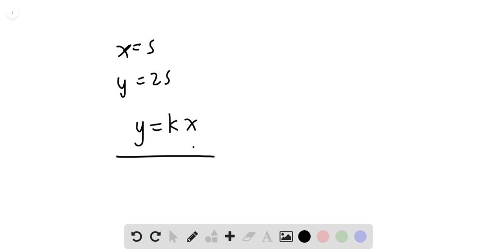 SOLVED:The variables x and y vary directly. Use the given values to ...