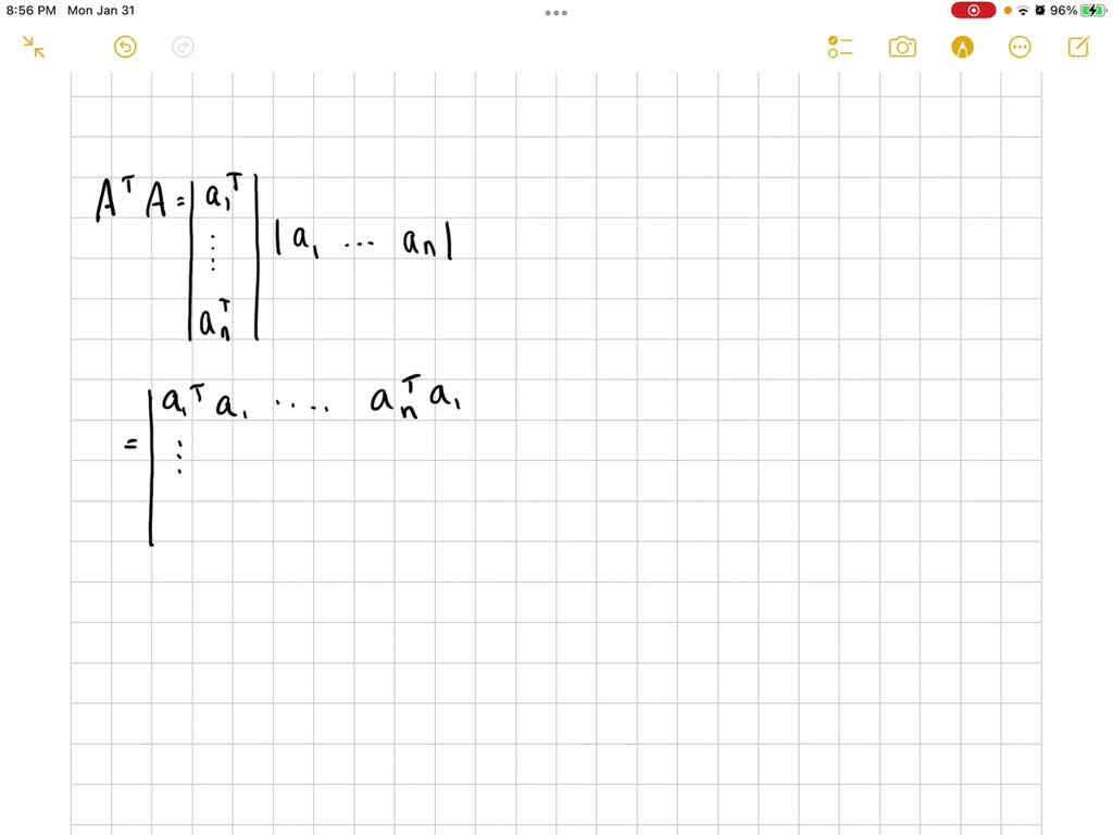 SOLVED:Let 𝐌=[ 𝐚 𝐛 𝐜 ], where the column vectors 𝐚, 𝐛, and 𝐜 are mutually perpendicular but don ...