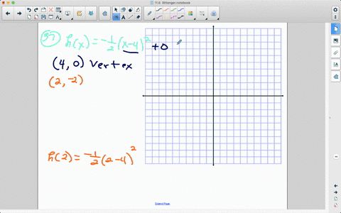 SOLVED:For each of the following, graph the function, label the vertex, and draw the axis of ...