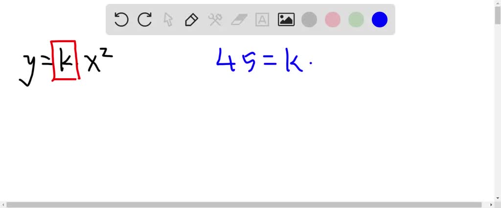 SOLVED:Construct a mathematical model given the following. y varies directly as the square of x ...