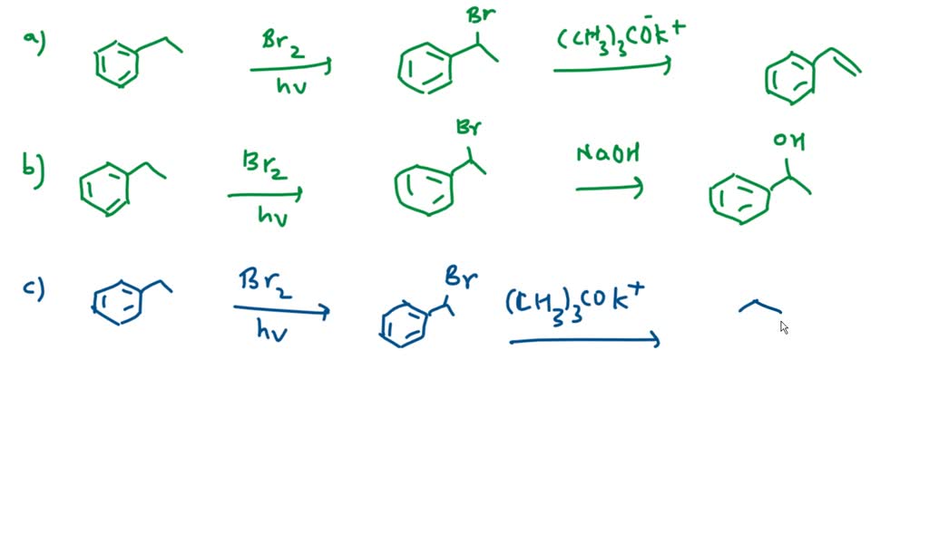 SOLVED:Using ethylbenzene as the only aromatic starting material, show ...