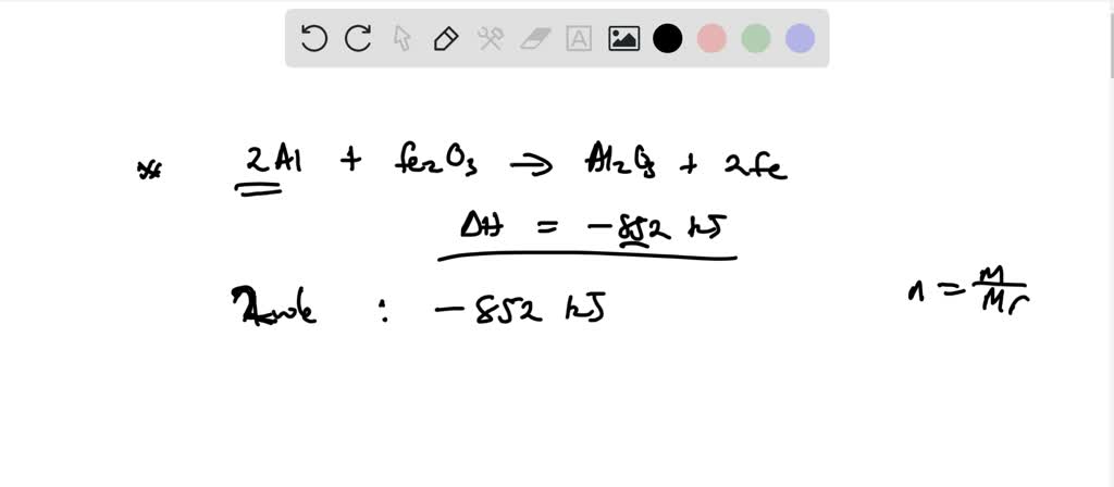 SOLVED:The thermite reaction produces a large quantity of heat, enough ...